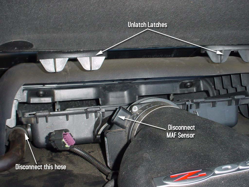 So, lets get started. Unplug maf wires and IAT sensor wires on LS1 cars ...